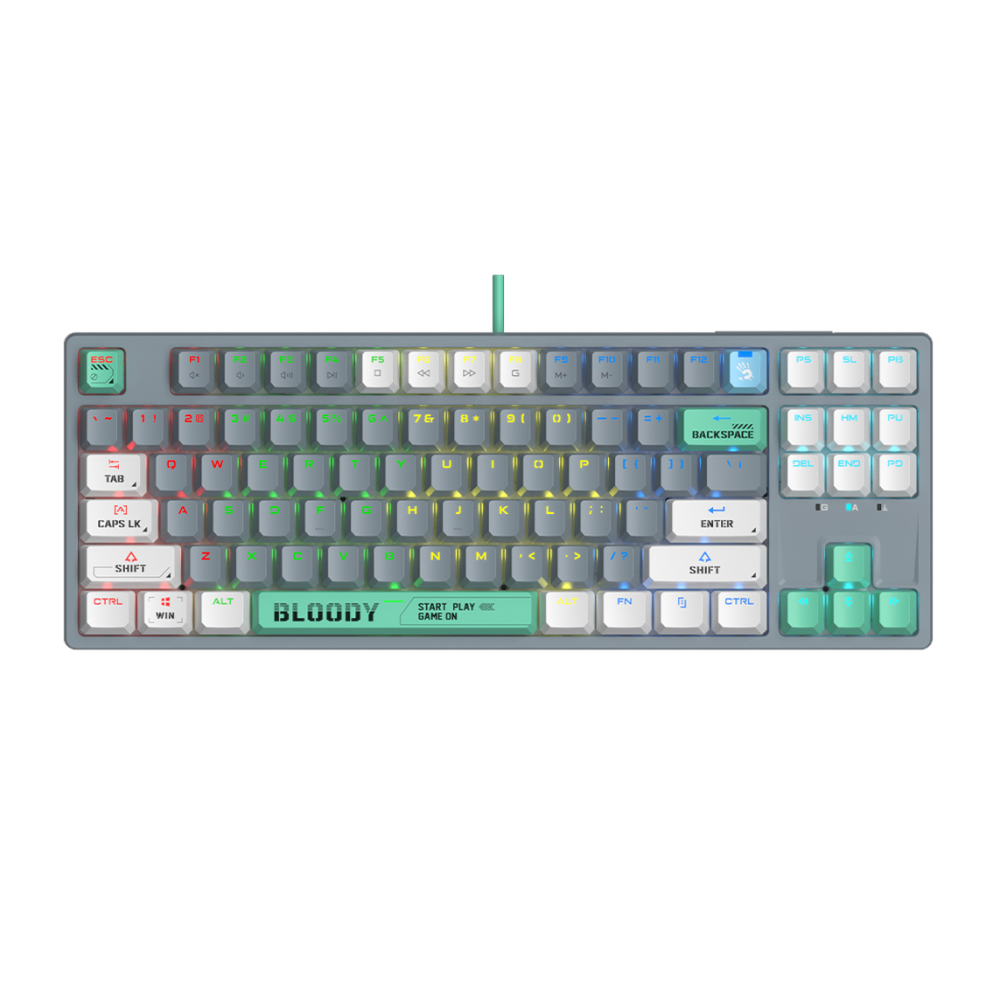 A4Tech Bloody S87 RGB Mechanical Red Plus Switch Keyboard Energy Ash